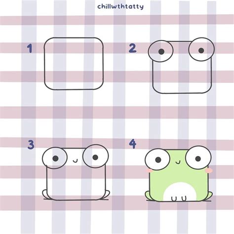 How To Draw A Cute Cartoon Frog