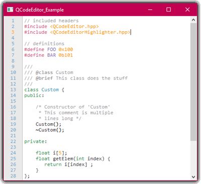 QCodeEditor Widget For Qt CodeProject