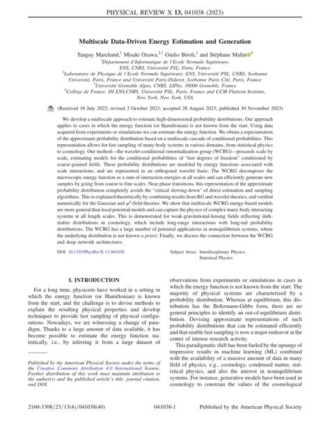 Pdf Multiscale Data Driven Energy Estimation And Generation