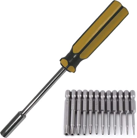 Torx Screwdriver Set Hex Driver With 12 Torxs Bits Star Bit For Drill Impact Torques Head Sets
