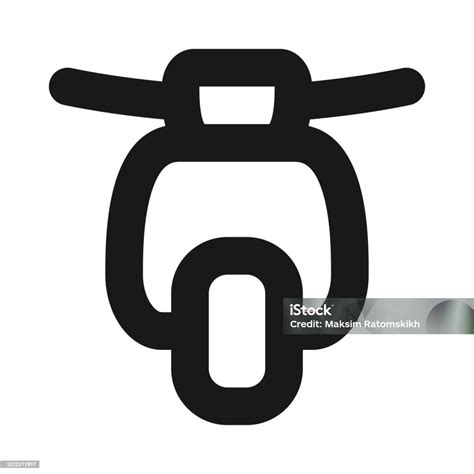 클래식 스쿠터 라인 아이콘입니다 모바일 개념 및 웹 디자인을 위한 모페드 선형 스타일 기호입니다 스쿠터 오토바이 개요 벡터 아이콘입니다 기호 로고 일러스트레이션 교통수단에