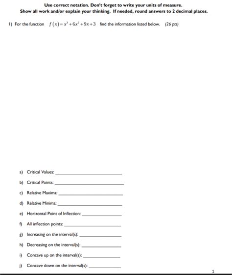 Solved Use Correct Notation Dont Forget To Write Your