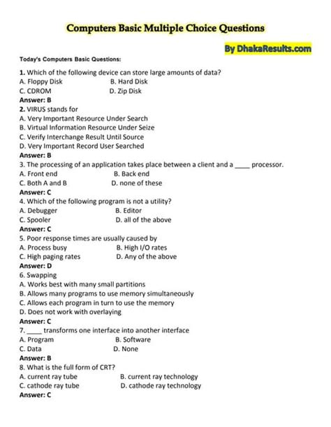 Wordpad Mcq Questions And Answers Basic Objective Pdf