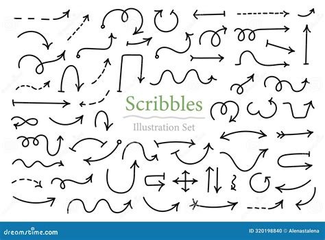 Doodle Abstract Arrow Set For Web Design Design Element Vector