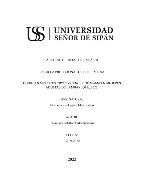 Huaman Castillo Pa1 Plm Facultad Ciencias De La Salud Escuela