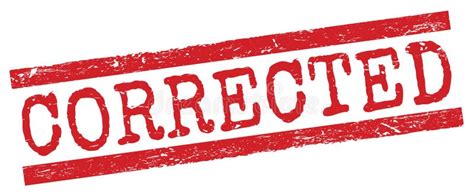 Corrected Text On Red Lines Stamp Sign Stock Illustration Illustration Of Corrected Text