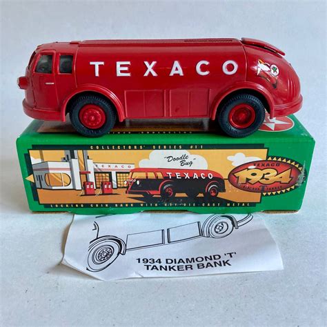 Vintage Ertl Texaco 1934 Diamond Tanker Truck Doodle Bug Diecast Ban