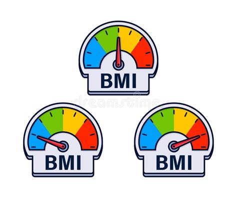 Body Mass Index Bmi Tracking Gauges Vector Illustration With Multi
