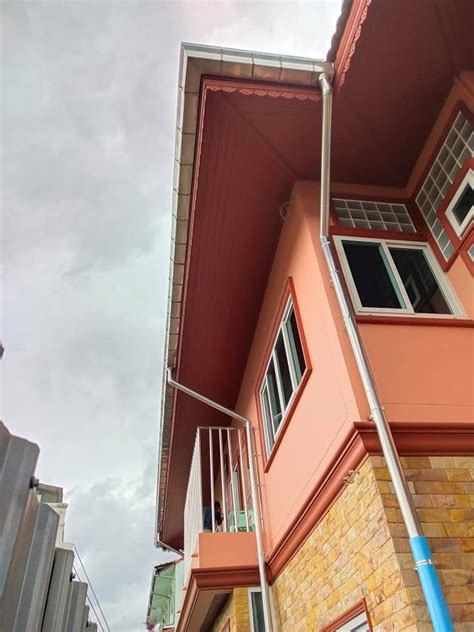 🏠 รางน้ำฝนสแตนเลสเกรด304 🚩ความหนา0 4m M บัดกรีตะกั่ว 🚩ขนาดราง6นิ้ว มาตรฐาน 🚩ท่อสแตนเลส4นิ้ว 🚩