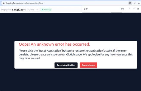 Oops An Unknown Error Has Occurred · Issue 871 · Logspace Ai