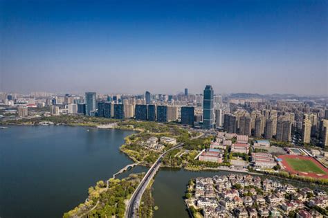 绍兴市柯桥区城市风光航拍都市风光建筑摄影摄影汇图网