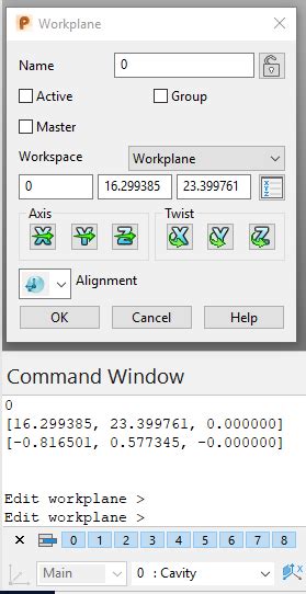 macro help workplane[name] origin from the active workplane not