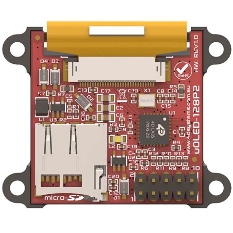 Uoled 128p2 4d Systems Display Module 128x128 Dots W Pixxi 28 409413