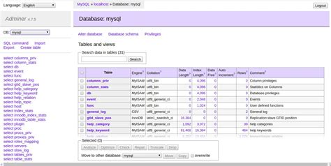 install adminer database management tool on debian 10
