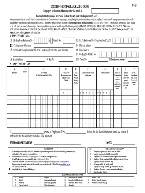Uif Ui 19 Form Submission Guide Pdf Payroll Employment