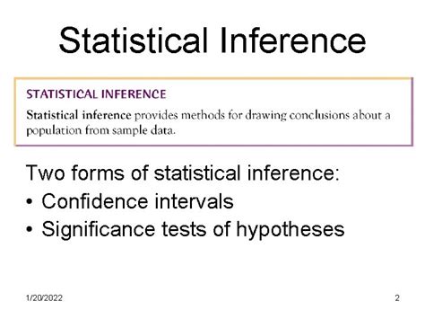 Chapter 14 Introduction To Inference 1202022 1 Statistical