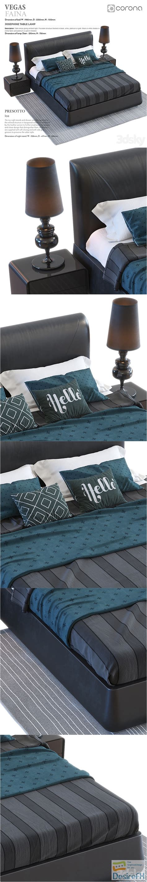 Download Faina Bed 3d Model Desirefxcom