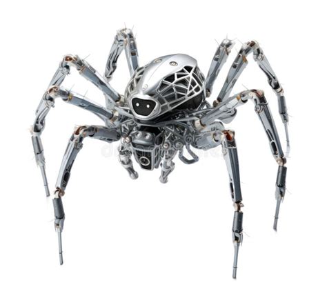 Metallic Spider Robot Stock Illustration Illustration Of White 350252211