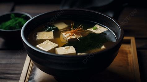전통적인 일본 두부 수프 두부와 미역을 넣은 된장국 고화질 사진 사진 음식 배경 일러스트 및 사진 무료 다운로드 Pngtree