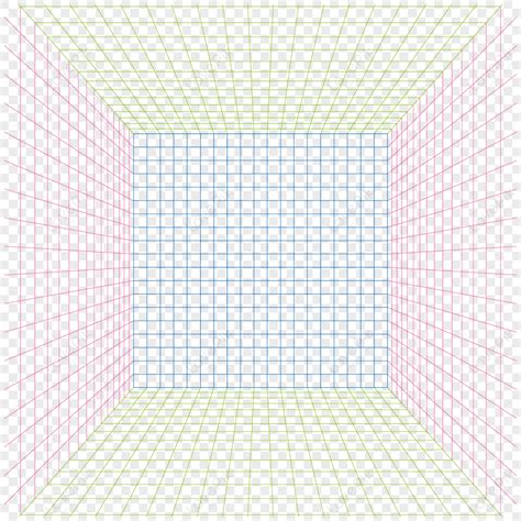 Room Grid Line Color Abstract Gorgeous Decoration Rectangle Box Perspective Png Picture And