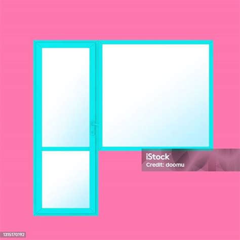 블루 메탈 플라스틱 Pvc 발코니 문과 듀오 톤 스타일의 창 3d 렌더링 0명에 대한 스톡 사진 및 기타 이미지 0명 가정의 방 건물 정면 Istock