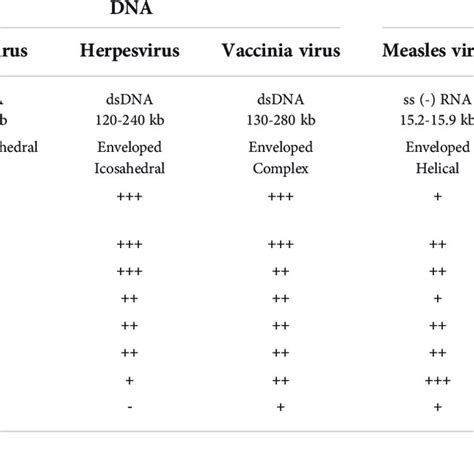 Characteristics Of Oncolytic Viruses Download Scientific Diagram