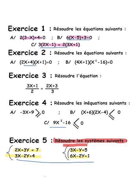Equation Inequation Et Systeme Tronc Commun Driss Dotcom Pdf