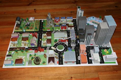 Maquete De Cidade Para Escola Papercraft Para Montar Em Papel Do