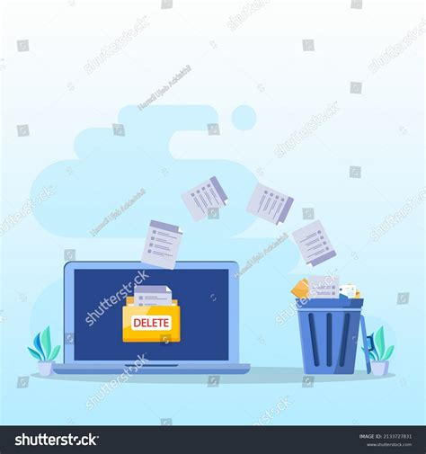 deleting files laptop screen over 236 royalty free licensable stock