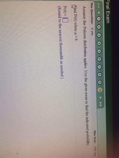 Solved Assume The Poisson Distribution Applies Use The