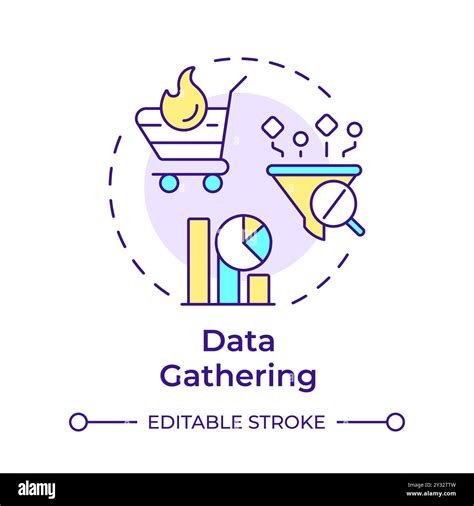Data Gathering Multi Color Concept Icon Stock Vector Image And Art Alamy