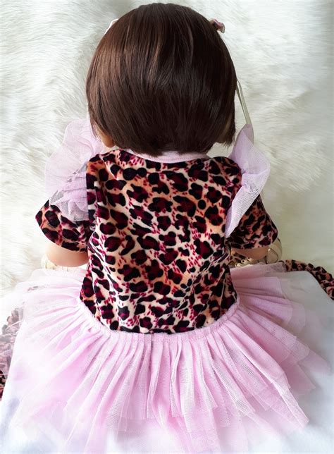 Bebê Reborn Silicone Roupinha Tule Rosa E Oncinha Elo7