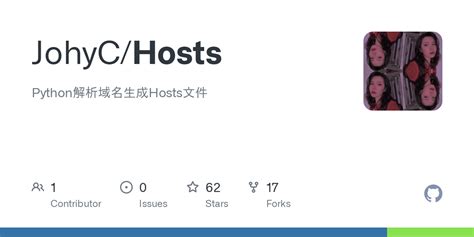 Github Johychosts Python解析域名生成hosts文件