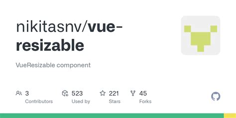 Github Nikitasnvvue Resizable Vueresizable Component