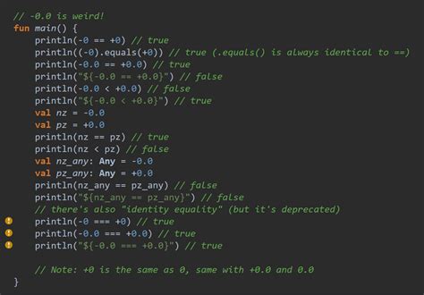 Negative Zero 00 Is Equal To Zero Sometimes Rkotlin