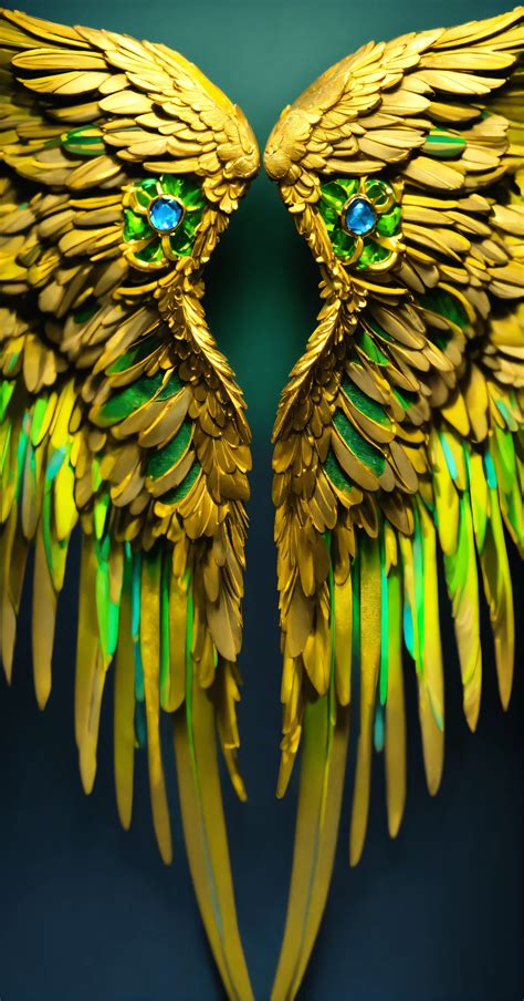 Lexica Beautiful And Perfect Small Angel Wings In Yellow With