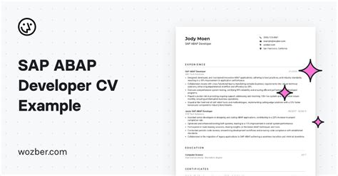 SAP ABAP Developer CV Example