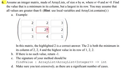 [solved] 6 assume an integer matrix made of arra solutioninn
