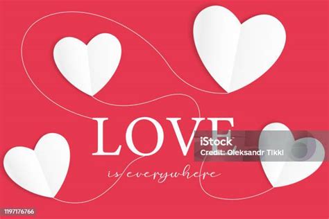 해피 발렌타인 데이 단순히 벡터 배경입니다 종이 공예 하트 모양 개체와 아름 다운 글자 전단지 배너 포스터 휴일 축 하를 위한