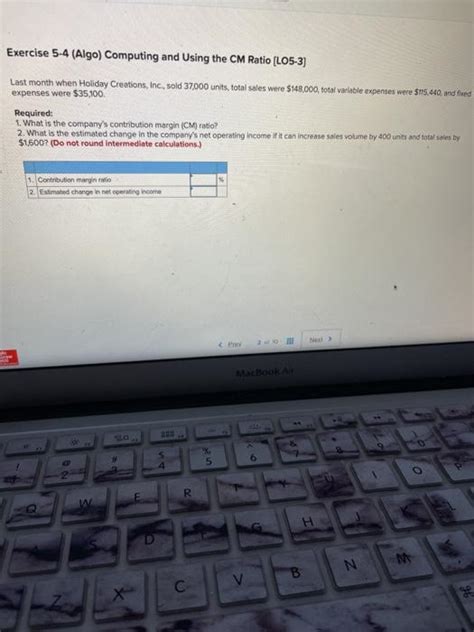 Solved Exercise 5 4 Algo Computing And Using The Cm Ratio
