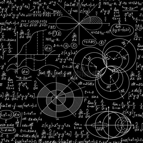 Education Vector Seamless Pattern With Math And Physics Handwritten Formulas Equations And