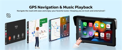 Lamtto 7 Inch Wireless Motorcycle Carplay Gps Navigation System With Apple Carplay