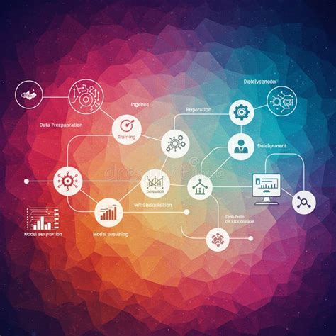 Flowchart Illustrating A Process With Interconnected Nodes Labeled For Different Stock