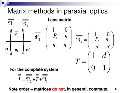 Ppt Matrix Methods In Paraxial Optics Powerpoint Presentation Free