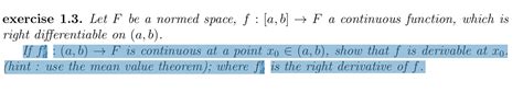 Solved Exercise 1 3 Let F Be A Normed Space F A B F Chegg Com