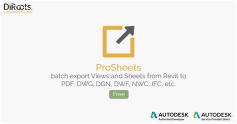 Revit To Pdf Dwg Dgn Dwf Nwc Ifc Etc Prosheets Free Add In