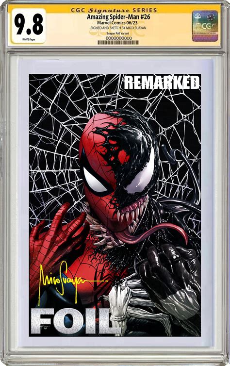 Amazing Spider Man 26 Mico Suayan Exclusive Virgin Foil Variant Optio