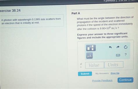 Solved Xercise Part A A Photon With Wavelength Chegg Com