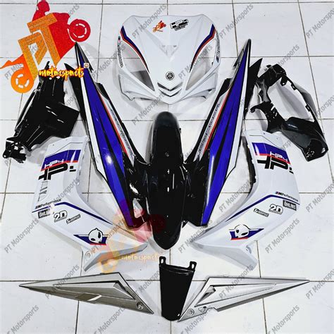 Yamaha Lc 135 V1 Cover Set Body Set Black White Hitam Putih Exciter Hp Bmw Shopee Malaysia