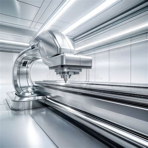 five axis cnc shapes metal sleek generative ai stock illustration